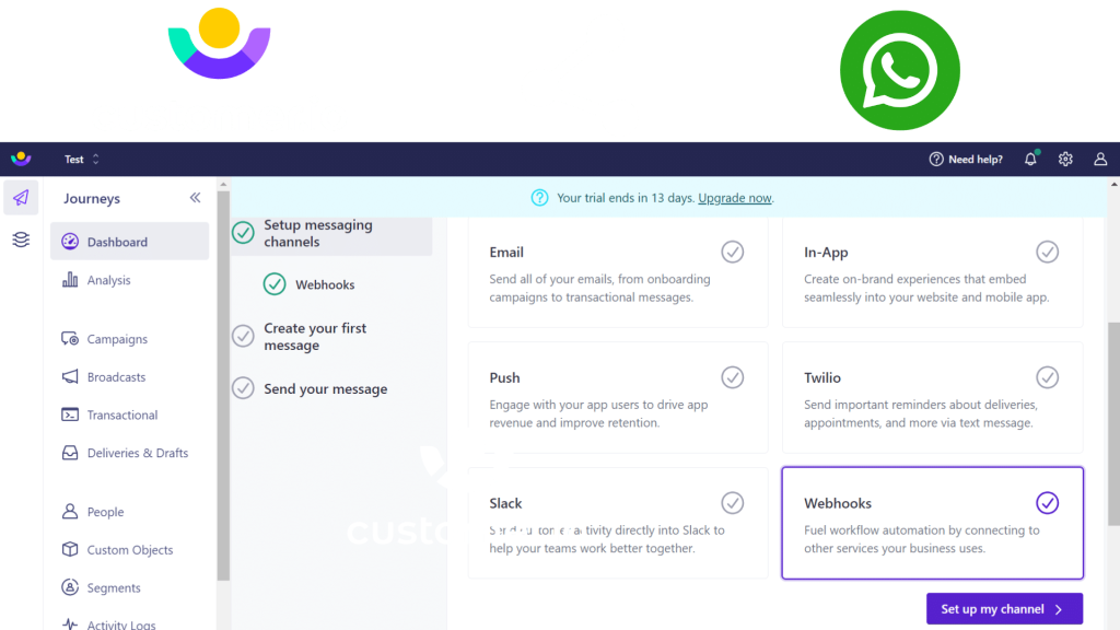 Customer.io and WhatsApp integration - TimelinesAI