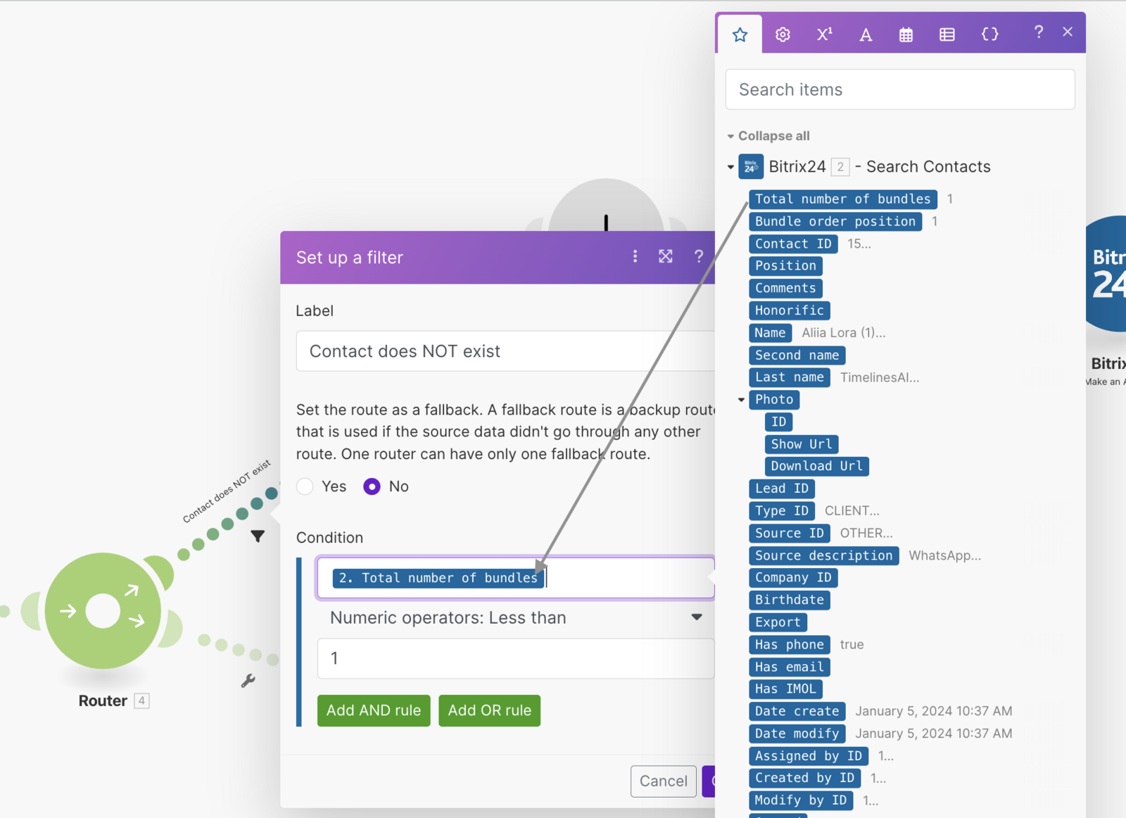 Bitrix24 CRM & WhatsApp integration via Make.com - TimelinesAI