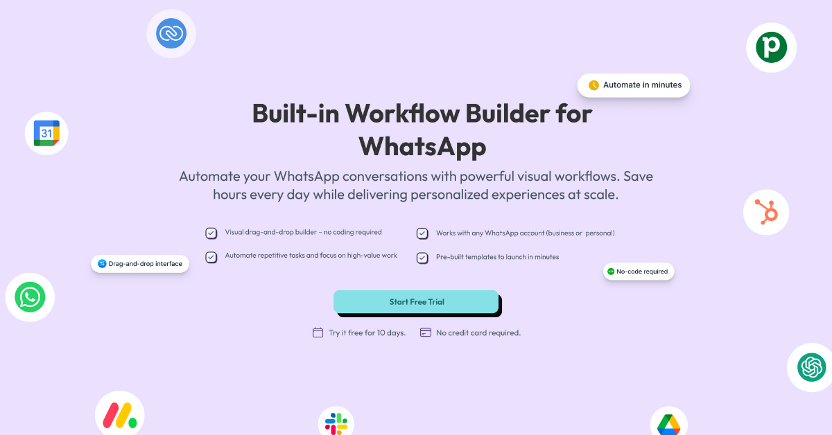 WhatsApp Workflow Builder – Automate, Scale, Save Time